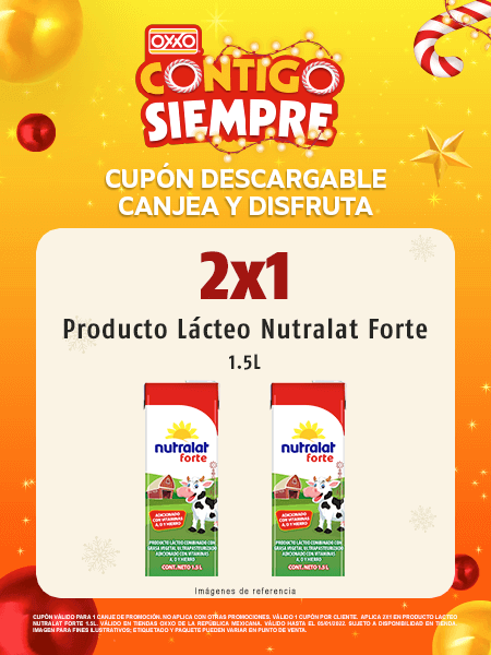 OXXO® | P13 2021 2x1 Producto Lacteo Nutralat Forte 1.5L
